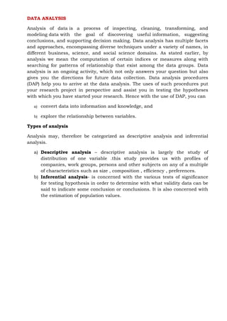 Role of Computers in Research, Data Processing, Data Analysis | PDF
