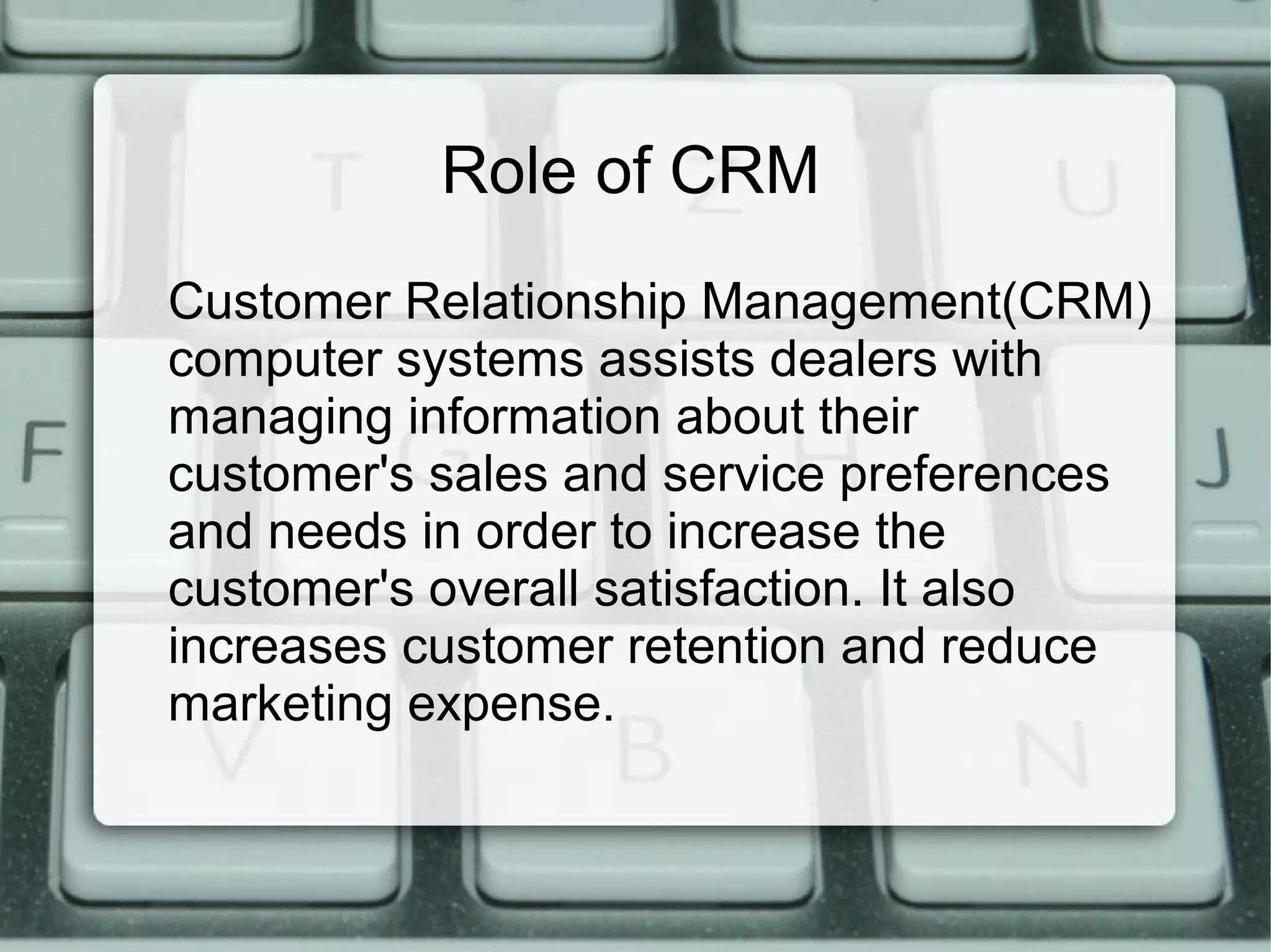 Role of computers in sales and marketing scm & crm | ODP