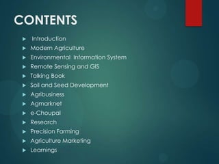 Role of computers in science and technology agriculture | PPT
