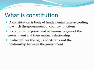 Role of constitution | PPTX