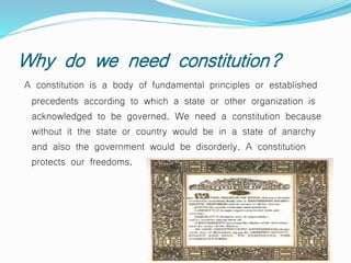 Role of constitution | PPT