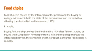 Role of consumer in food product developnment | PPTX