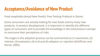 Role of consumer in food product developnment | PPTX