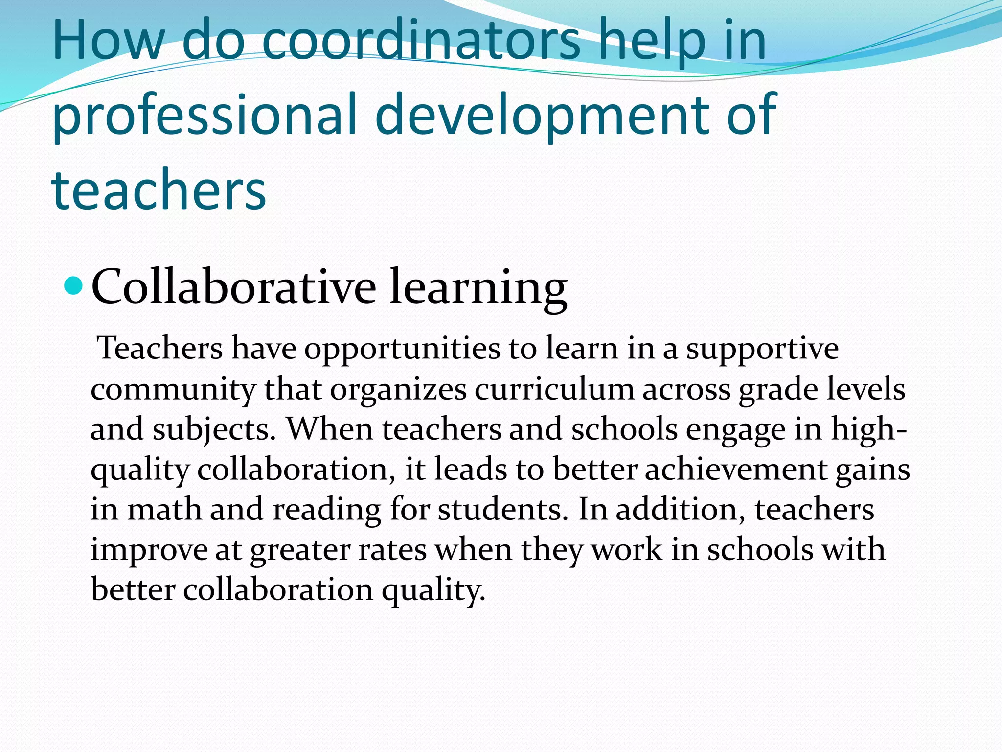Role of coordinator | PPTX
