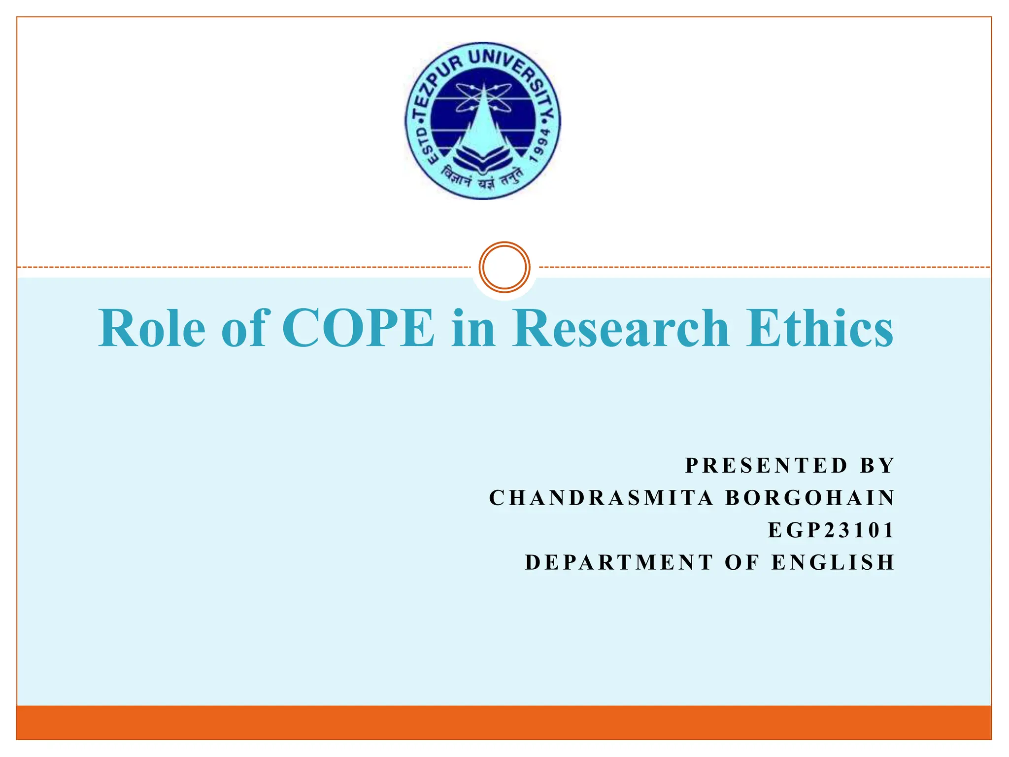 Role of COPE in Research Ethics.pptx