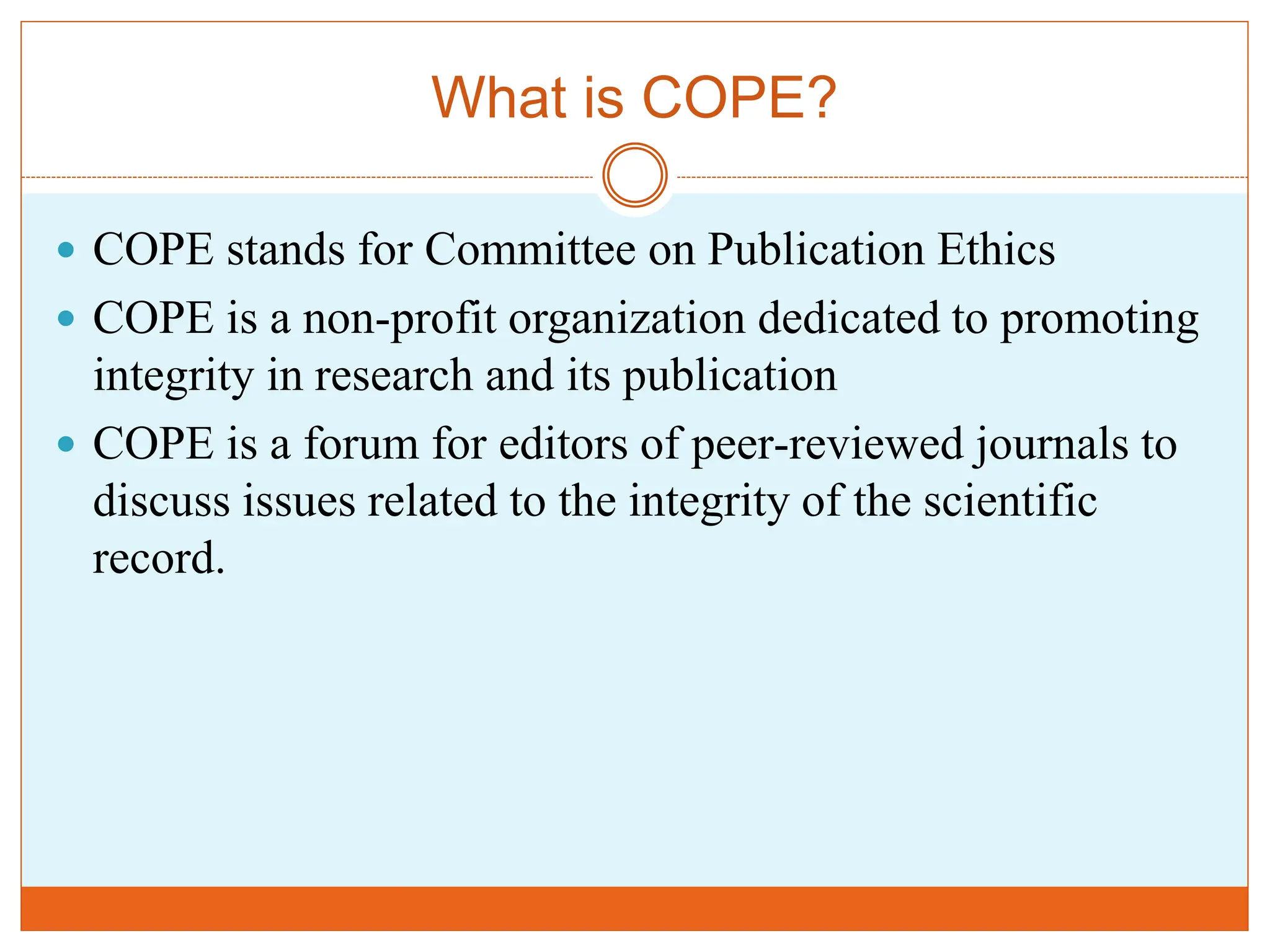 Role of COPE in Research Ethics.pptx