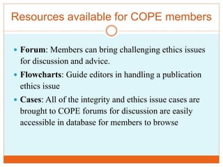 Role of COPE in Research Ethics.pptx