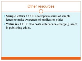 Role of COPE in Research Ethics.pptx