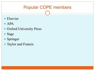 Role of COPE in Research Ethics.pptx