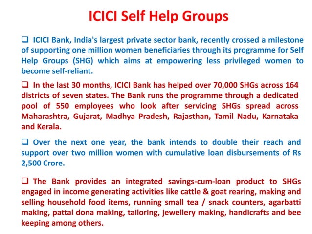 Role of Corporate in promoting women empowerment through SHG | PPT ...