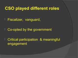 Role of cso in gbp | PPT | Government Support and Welfare | Financial ...