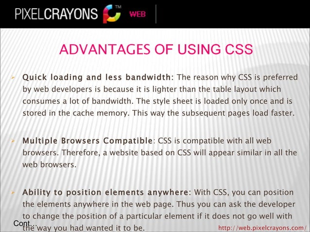Role of css in web design | PPT