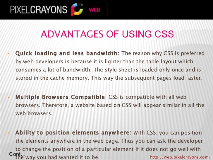 Role of css in web design