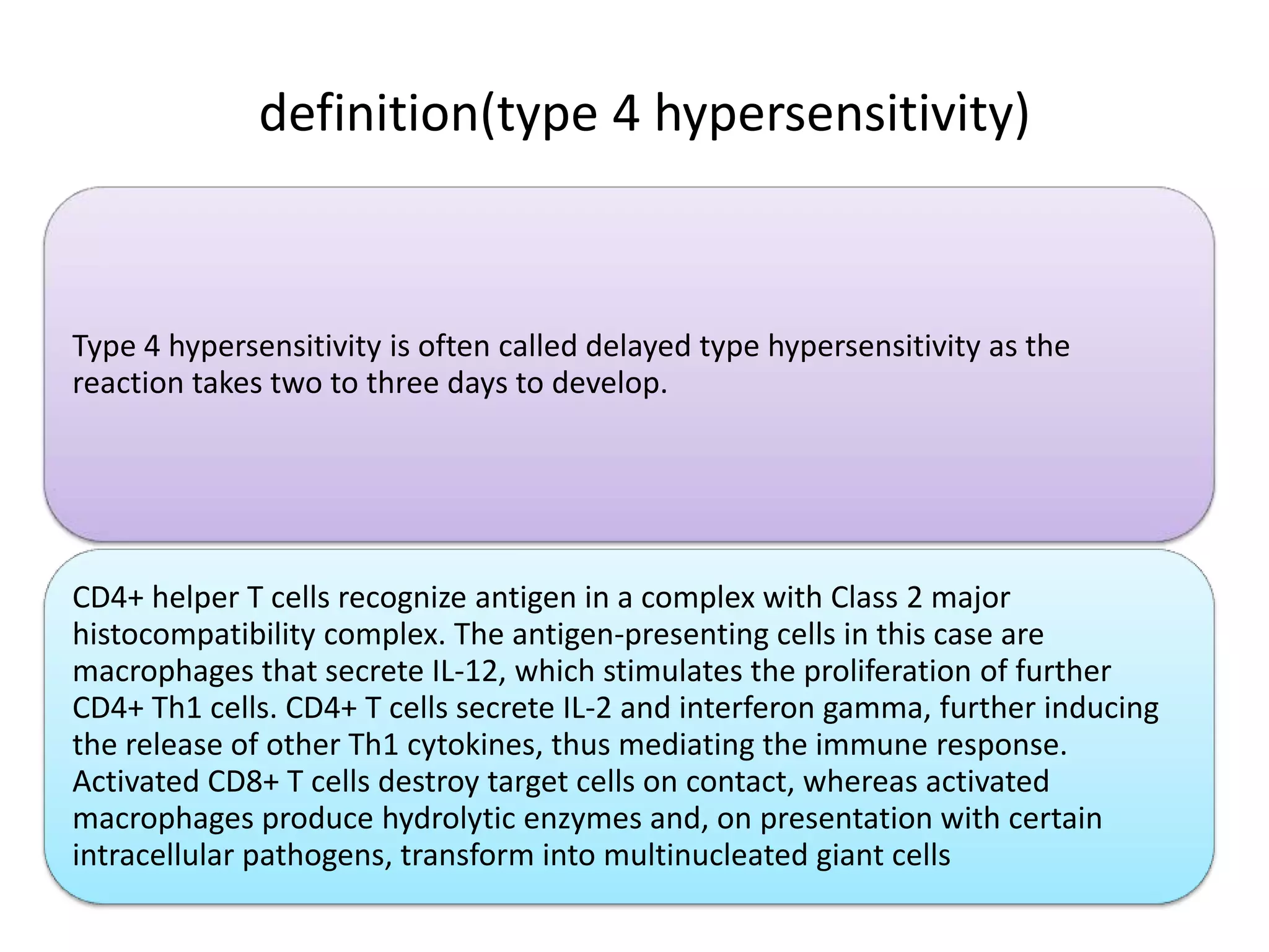 Role of cytokines in type iv hypersensitivity | PPTX