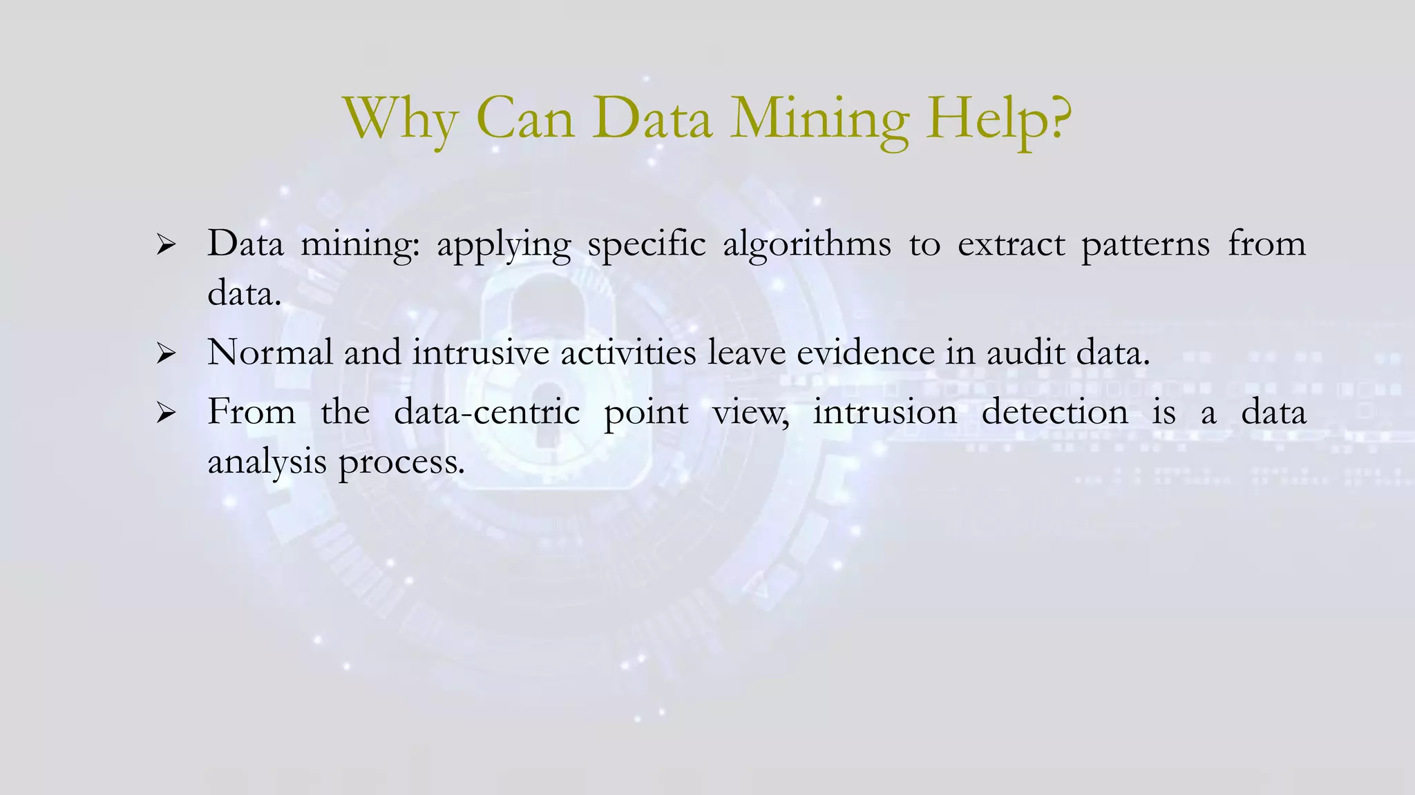 Role of data mining in cyber security | PPTX