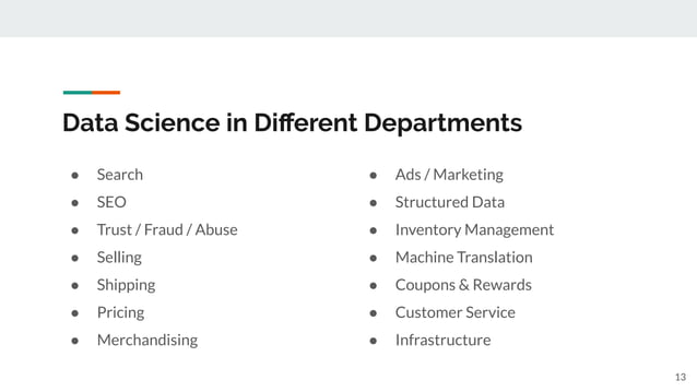 Role of Data Science in eCommerce | PDF