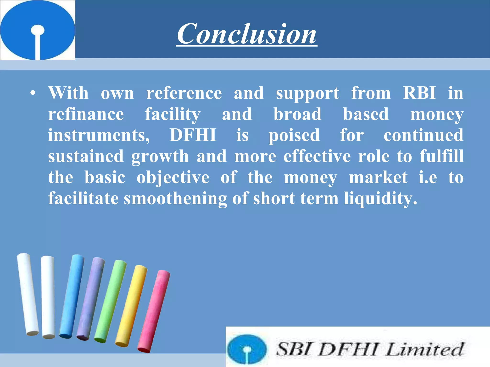 Role of dfhi in money market | PPT