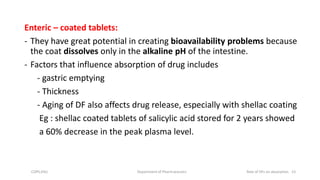Role of Dosage Forms on absorption. | PPTX