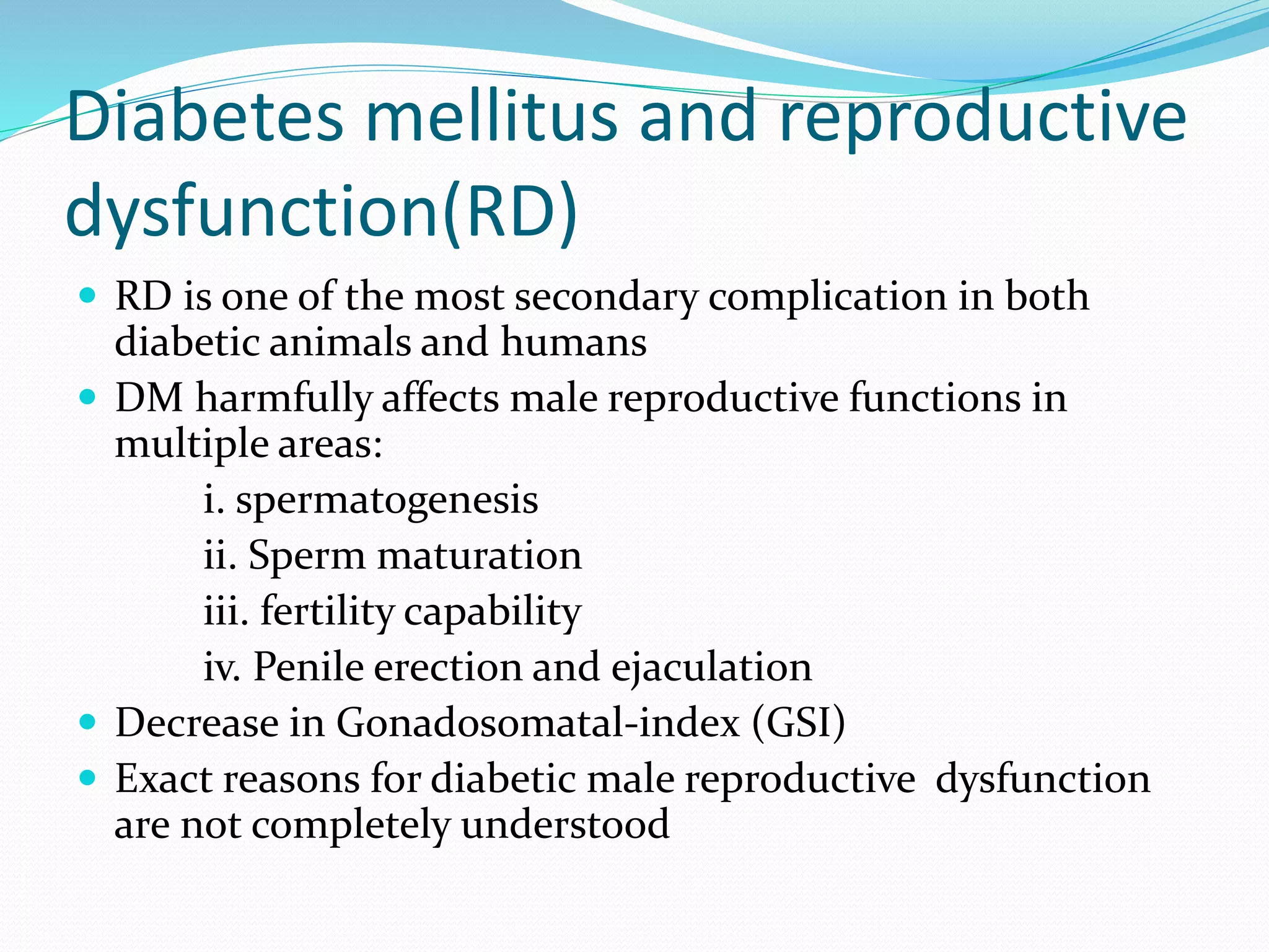 Role Of Diabetes Mellitus In Male Reproductive System Pptx 3771