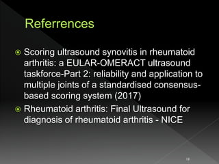 Role of Diagnostic Ultrasound in Rheumatology.ppt | Physical Therapy ...