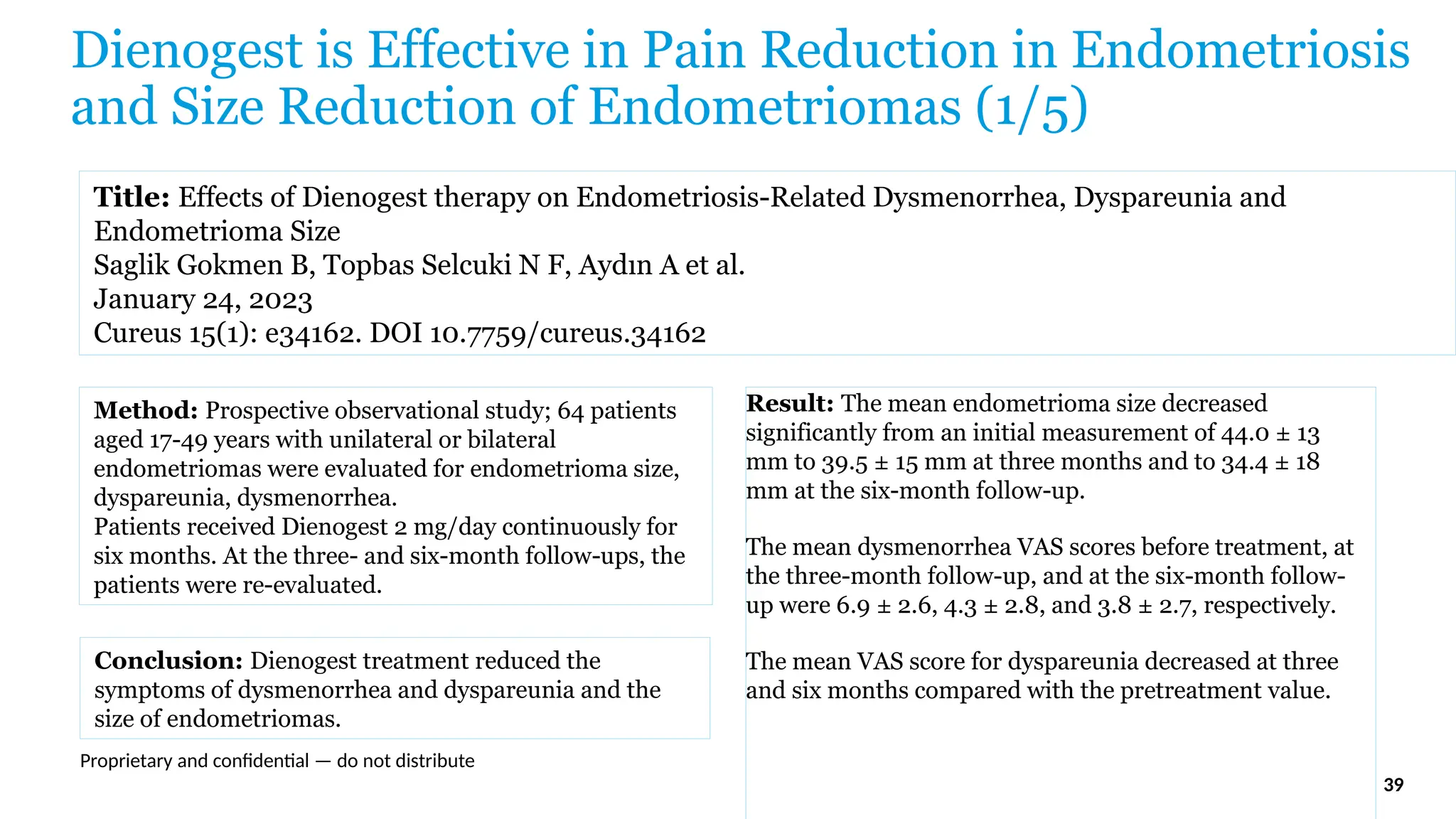 Role of Dienogest in Endometriosis.pptx sbsbb | PPTX