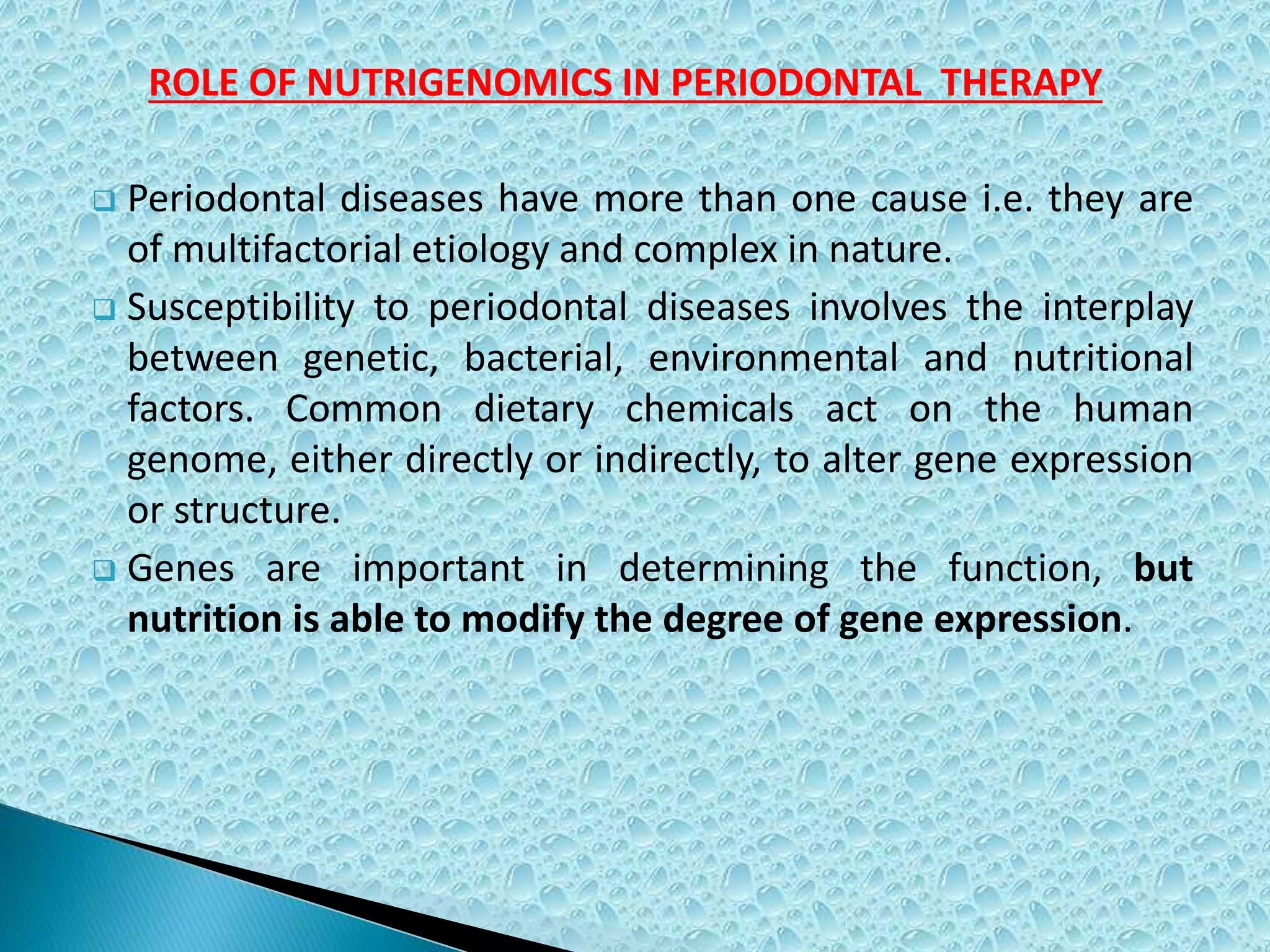 Role of diet and nutrition in periodontal health | PPTX