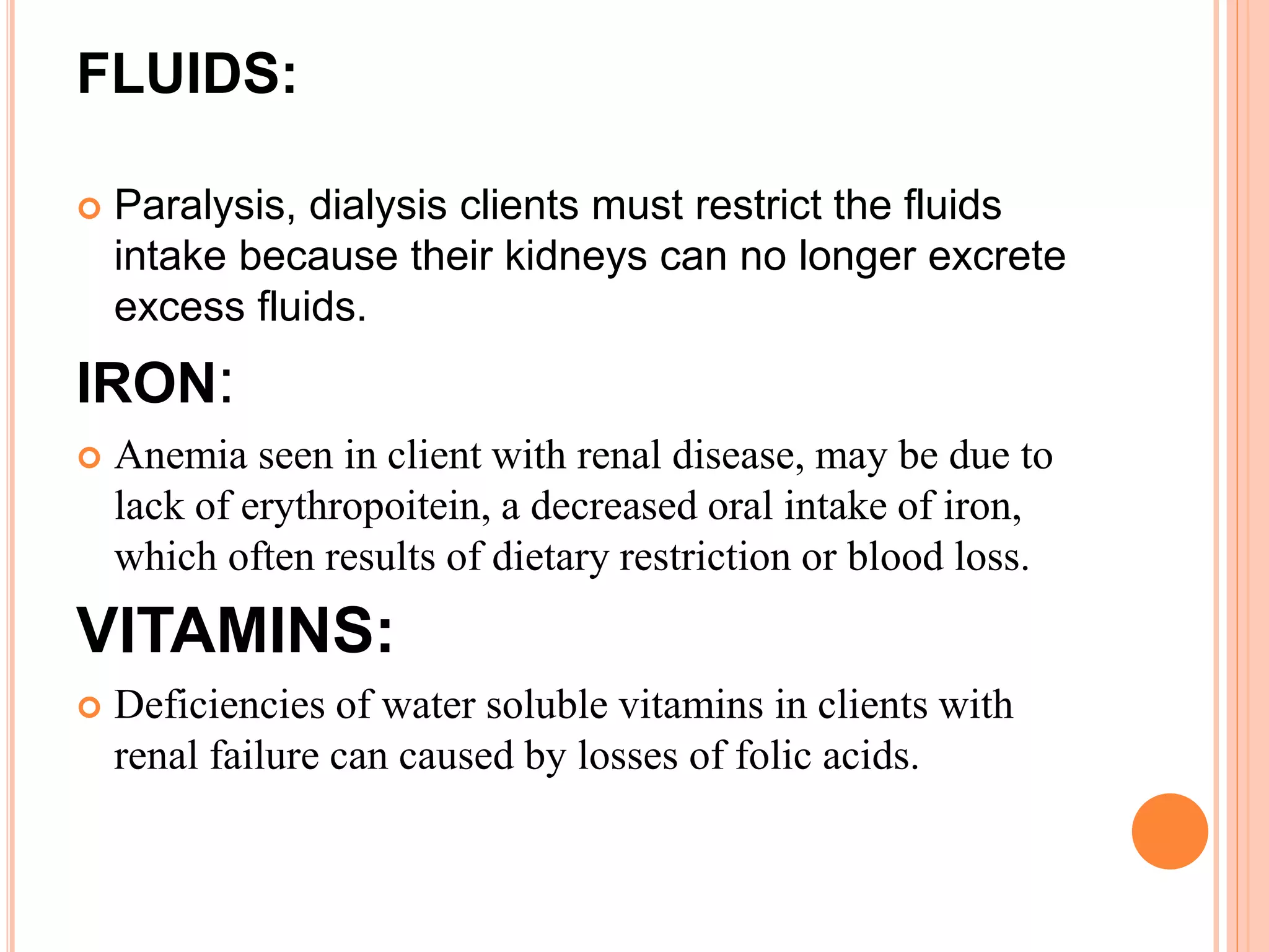 Role of diet and nutrition in prevention and treatment of renal failure ...