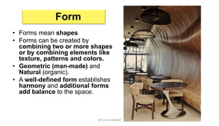 Role of different art forms in interior design | PPTX