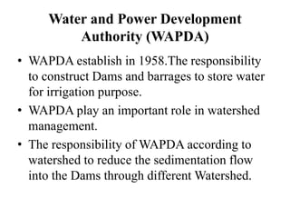 Role of different departments in watershed management | PPT