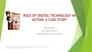 Role of digital technology in autism a case study | PDF