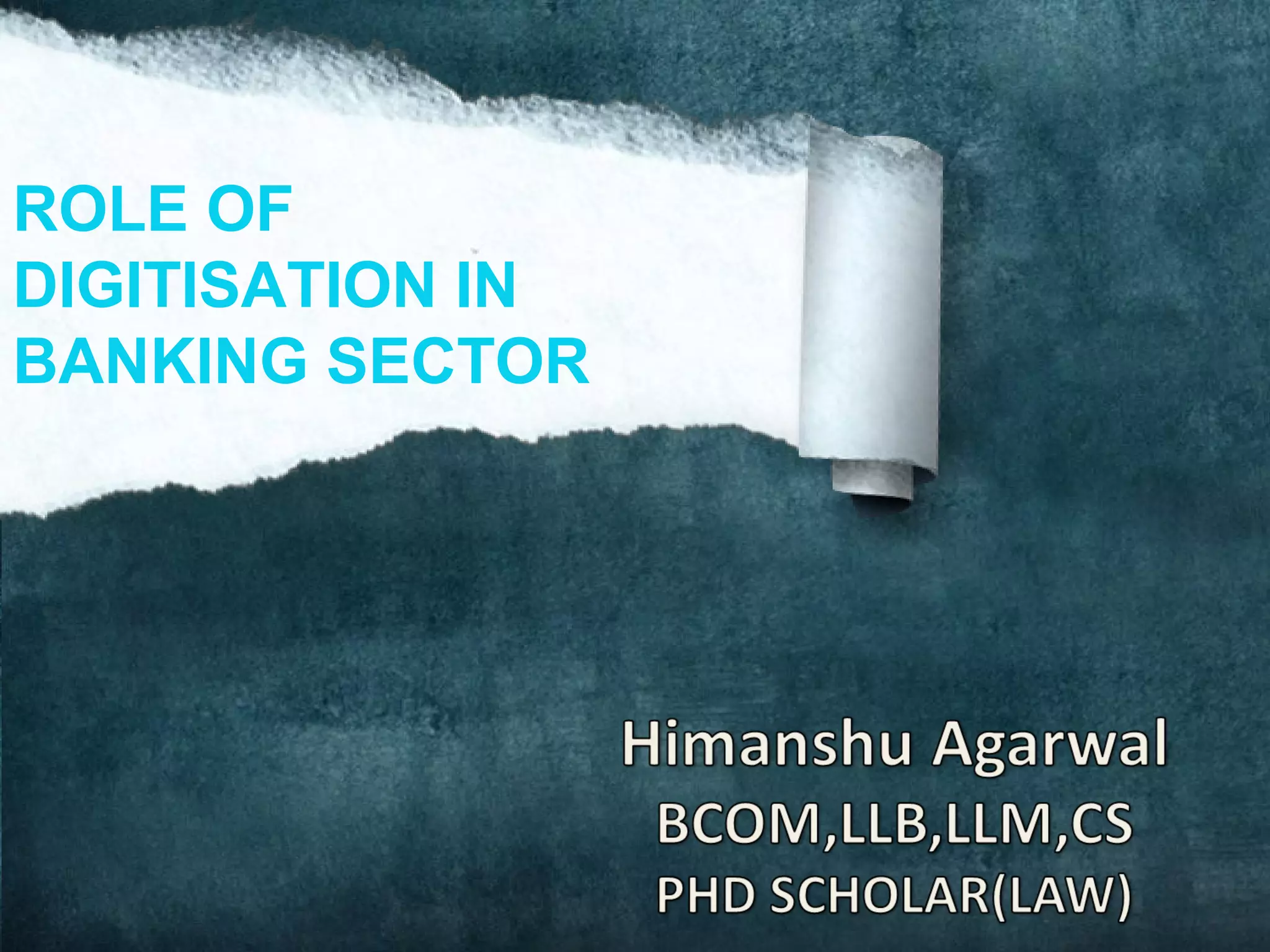 Digitisation in Banking sector | PPT