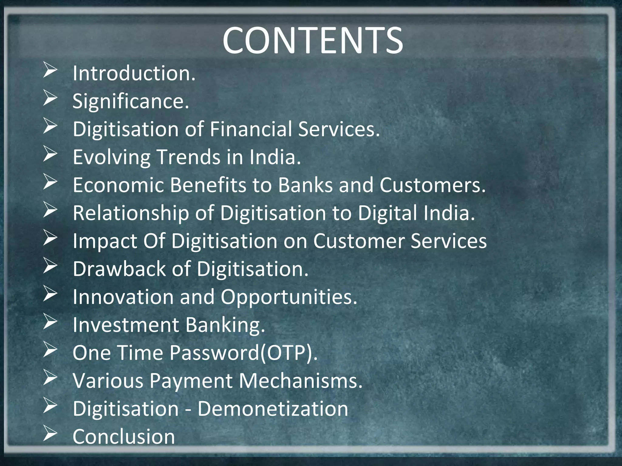 Digitisation in Banking sector | PPT