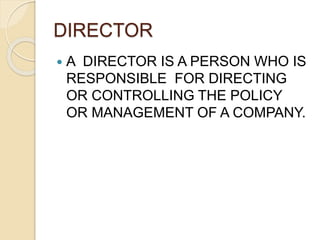 Role of directors | PPT