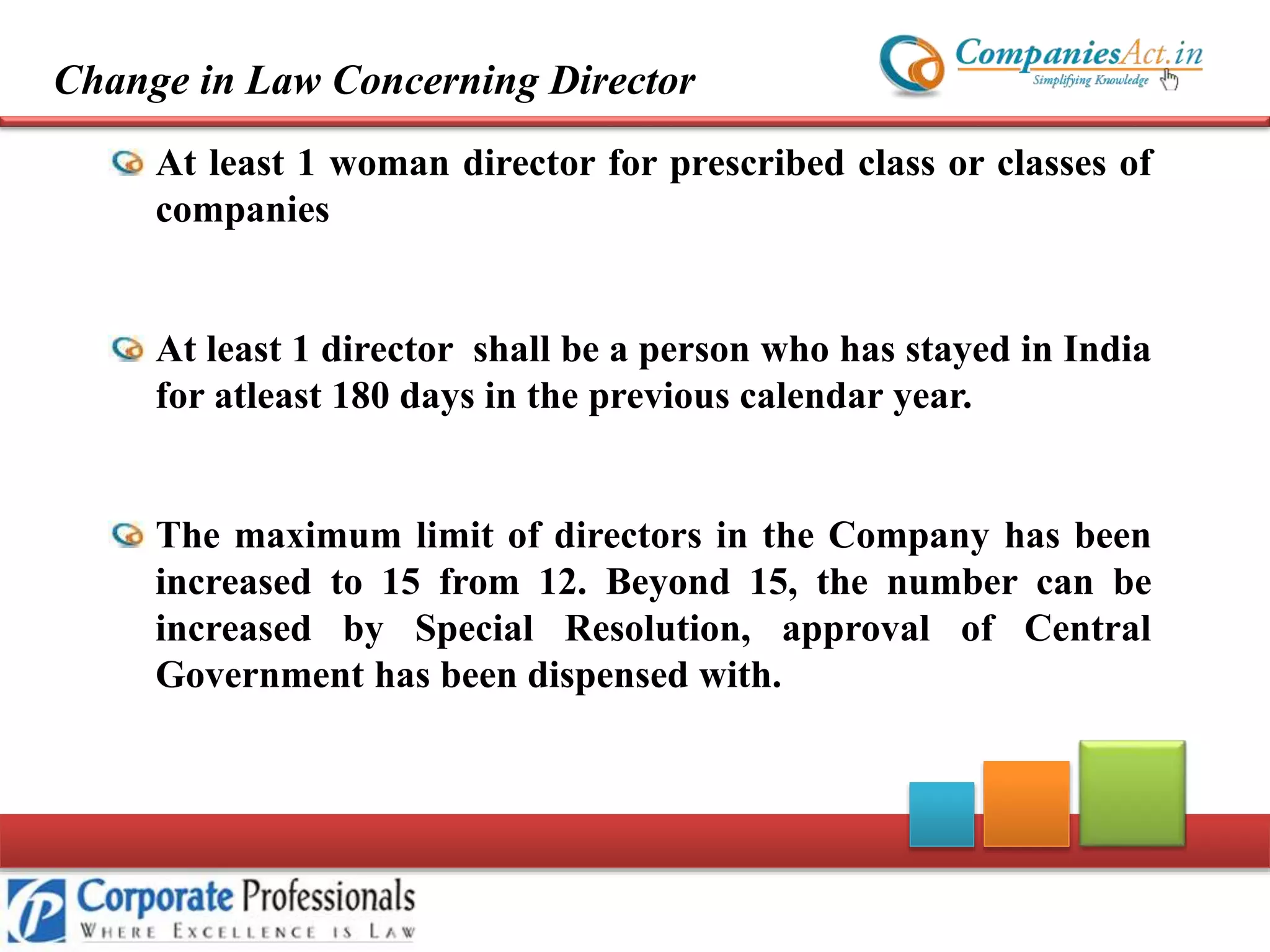 Role of Directors under Companies Act 2013 | PPTX