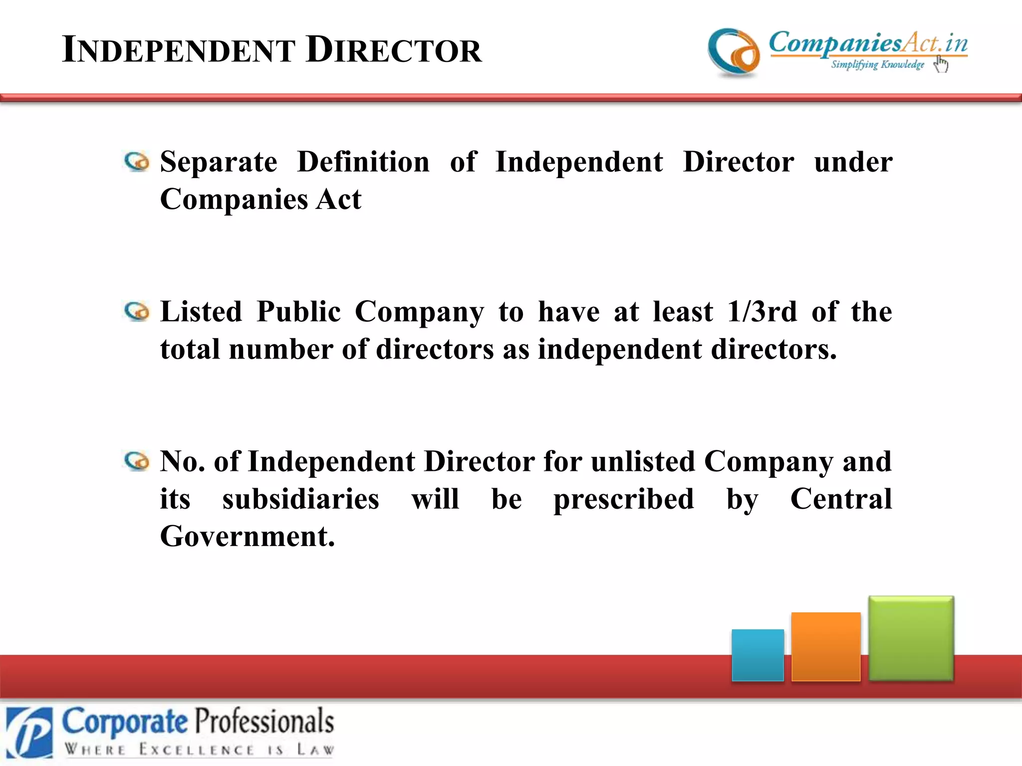 Role of Directors under Companies Act 2013 | PPTX