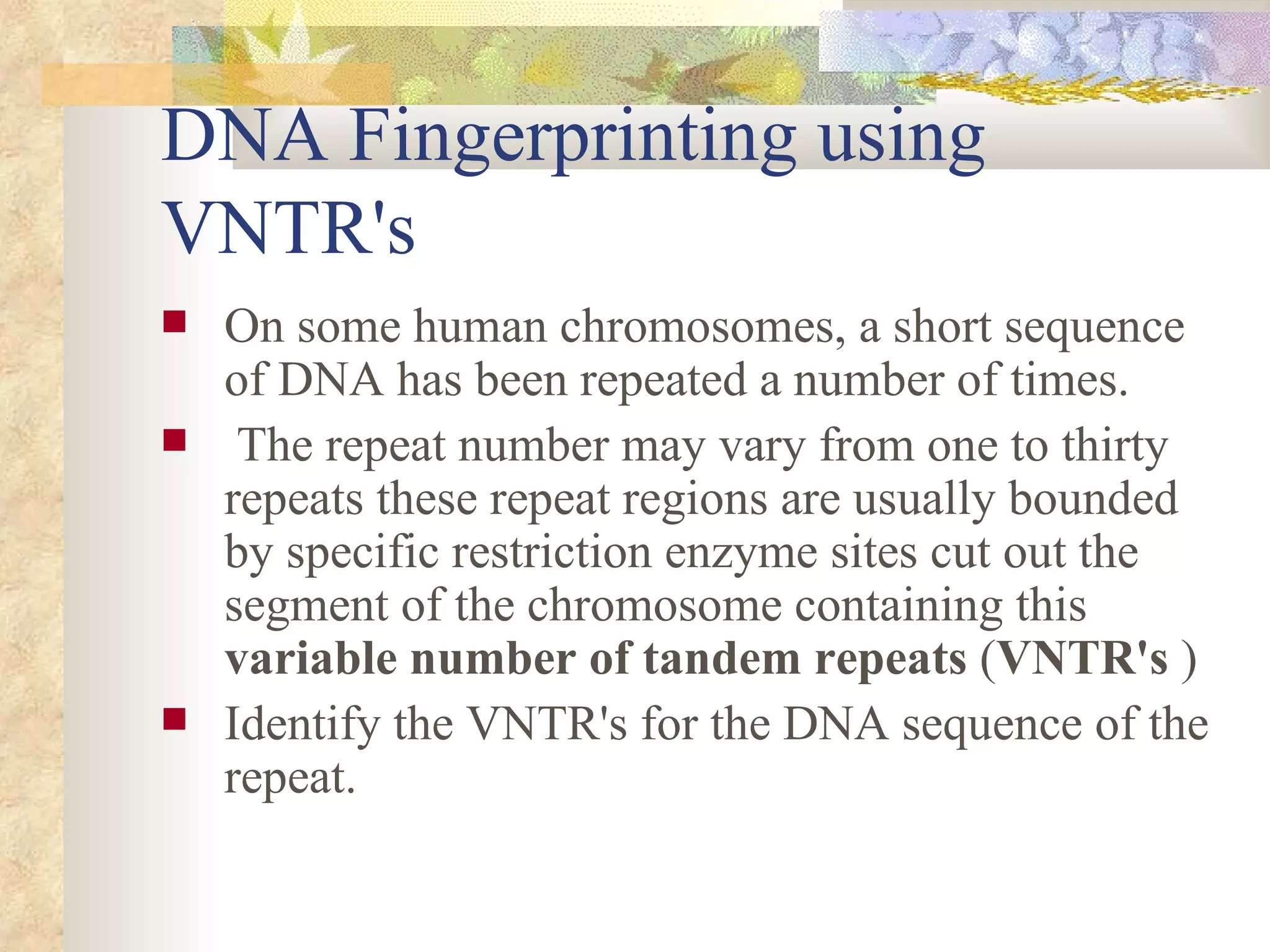 Role of dna fingerprinting in crimes | PPT