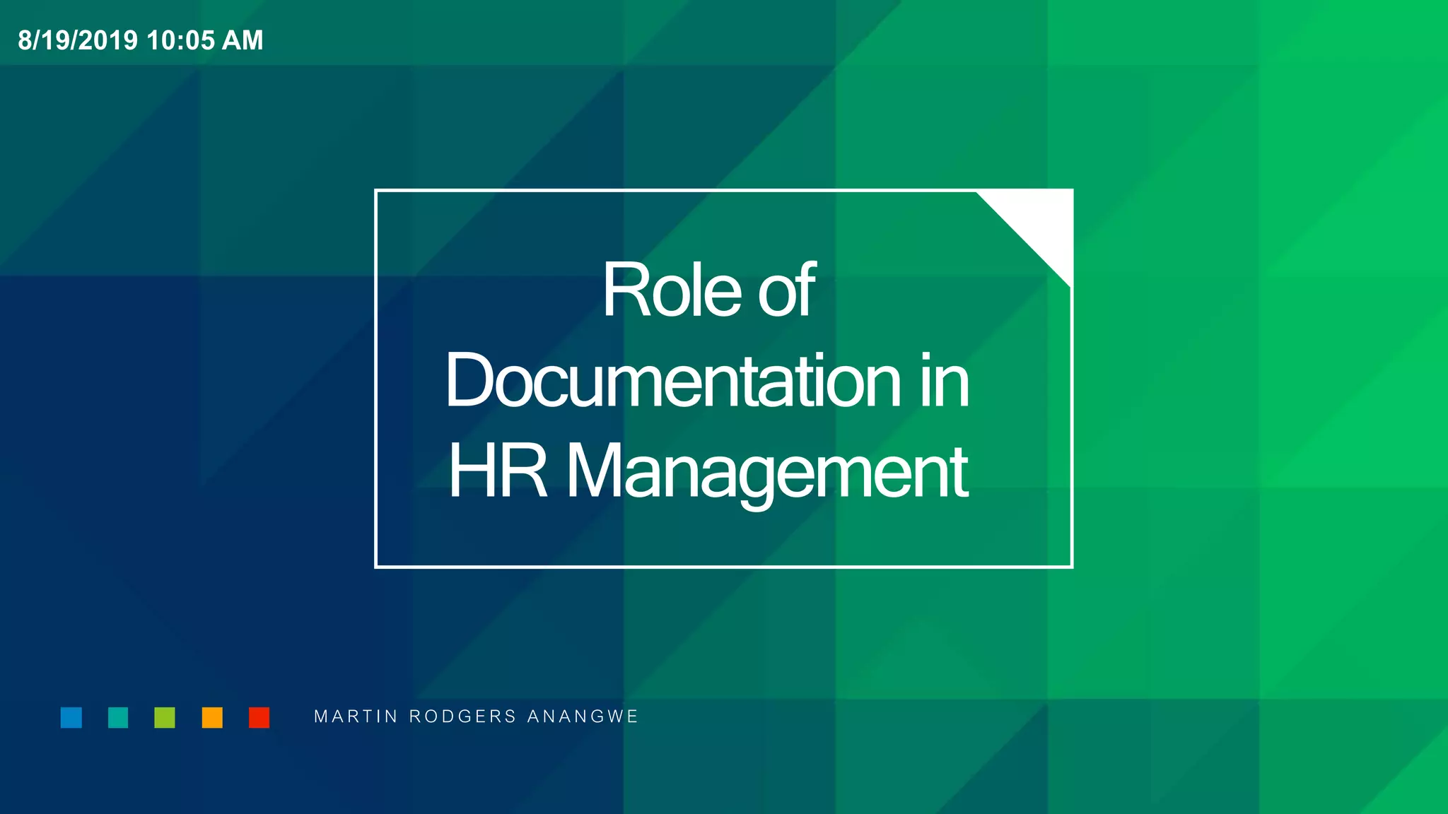 Documentation in Human Resource Management | PPTX