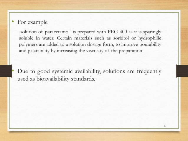 Role of dosage form in absorption of drugs.pptx | Chemistry | Science