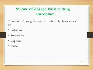 Role of dosage form in absorption of drugs.pptx