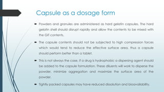 Role of Dosage Form In GI Absorption Bio | PDF