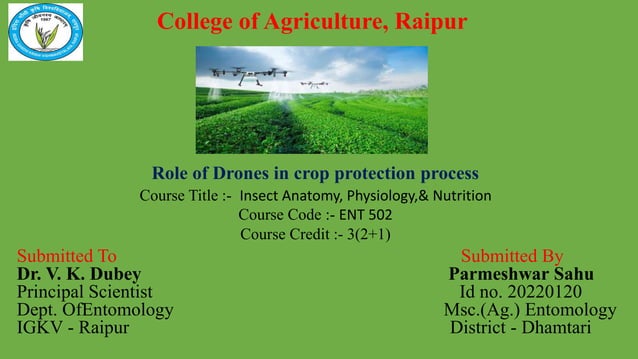 Role of drone in crops protection.pptx