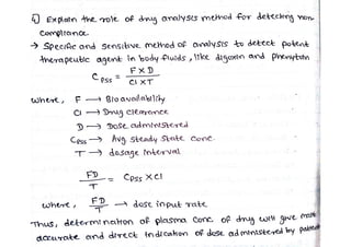 Role of Drug Analysis Method for Detecting Non - compliance | PDF