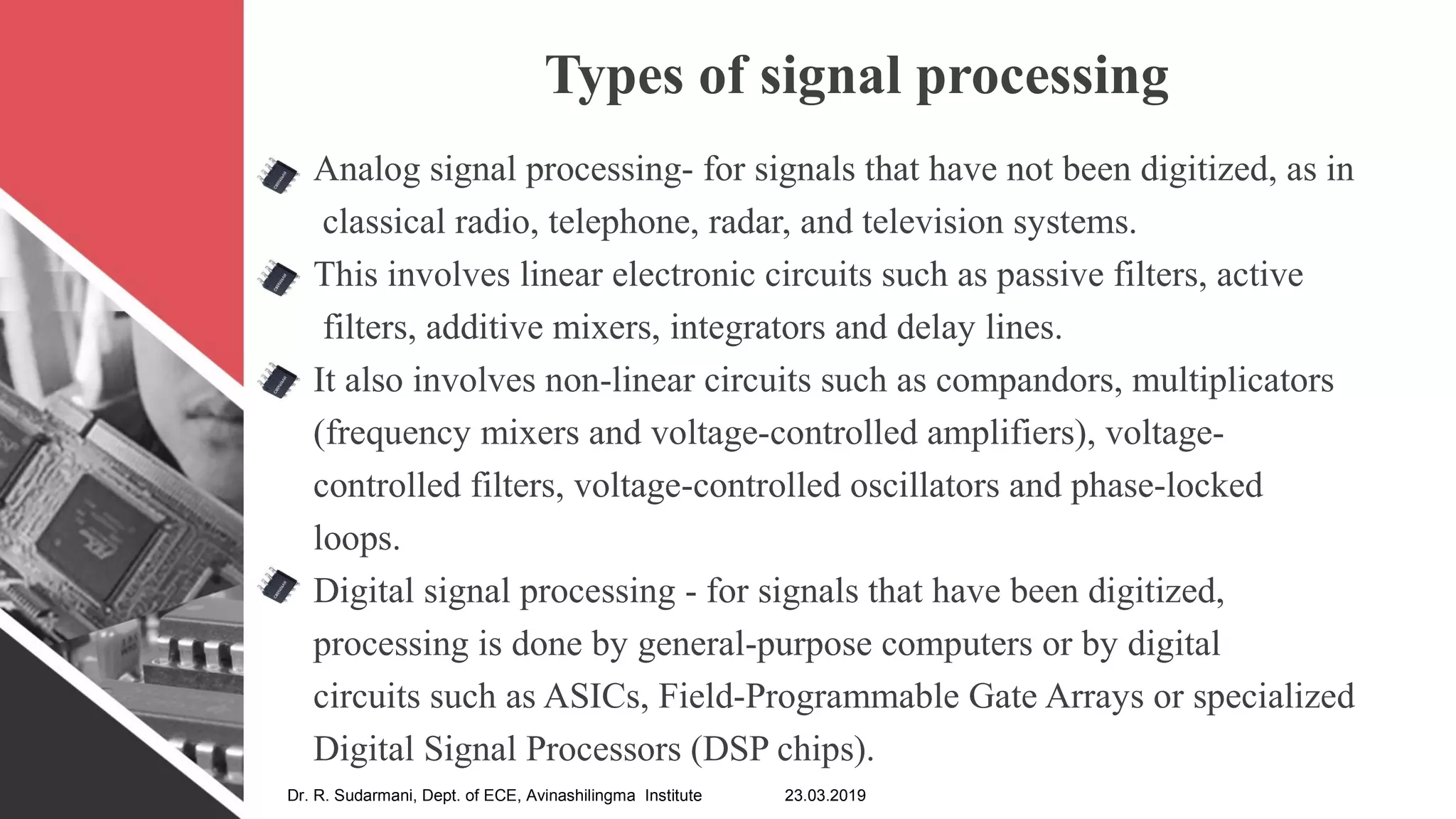 Role of DSP in Biometric Applications | PPT