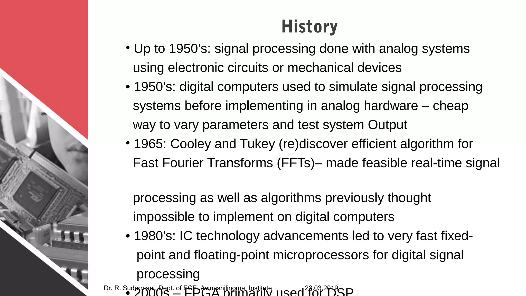 Role of DSP in Biometric Applications | PPT