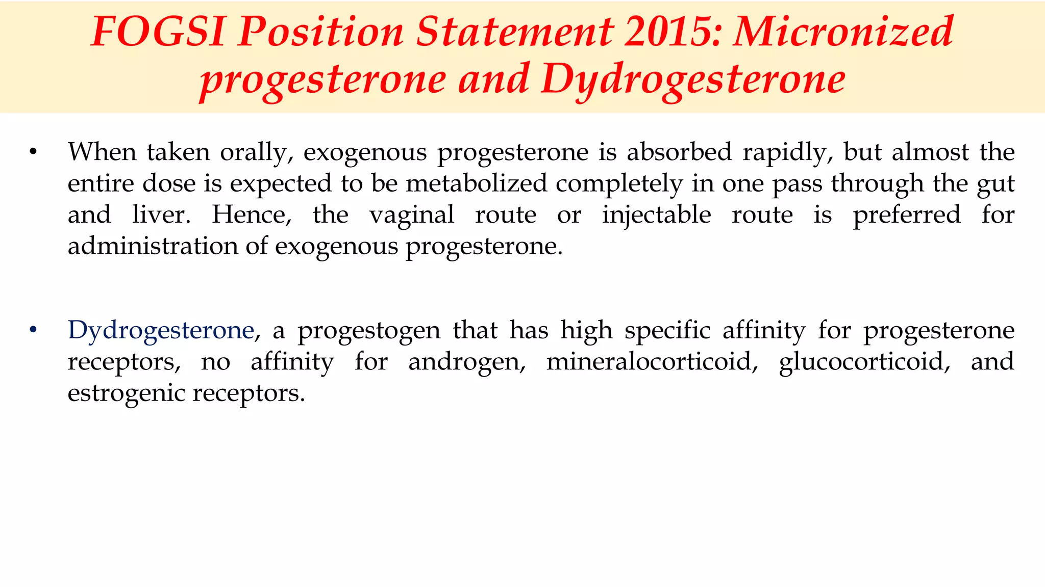 Role of Dydrogesterone in Recurrent Pregnancy Loss Dr Sharda Jain | PPTX