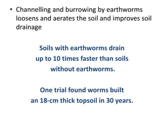 Role of earthworms in soil fertility maintenance through | PPTX
