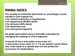 Role of echocardiography in acute myocardial infraction | PPT