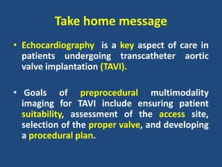 Role of echo in tavi | PDF