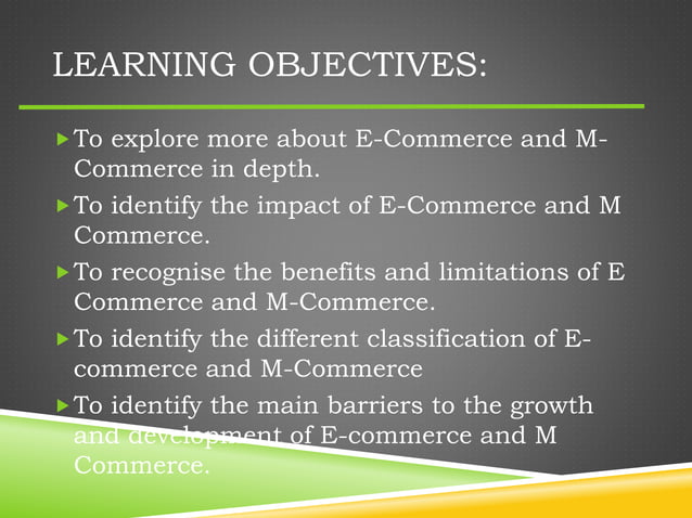 ROLE OF E COMMERCE AND M COMMERCE | PPTX