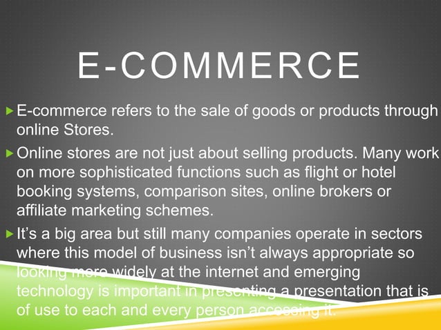 ROLE OF E COMMERCE AND M COMMERCE | PPTX